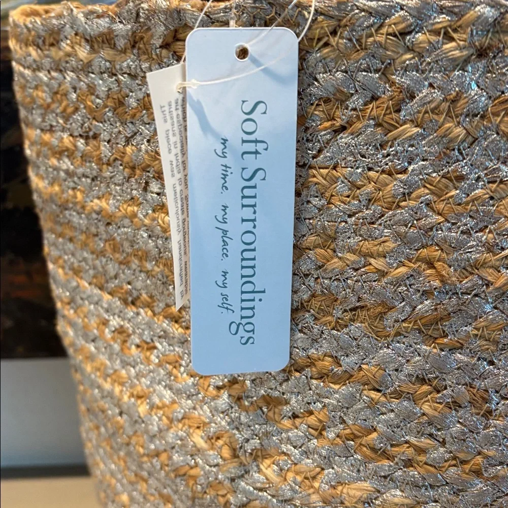 Soft Surroundings | Bags | Soft Surroundings Trista Metallic Woven Tote ...